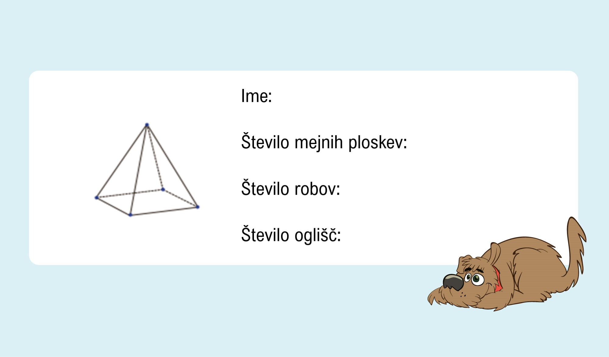 Geometrijska telesa - naloga 2