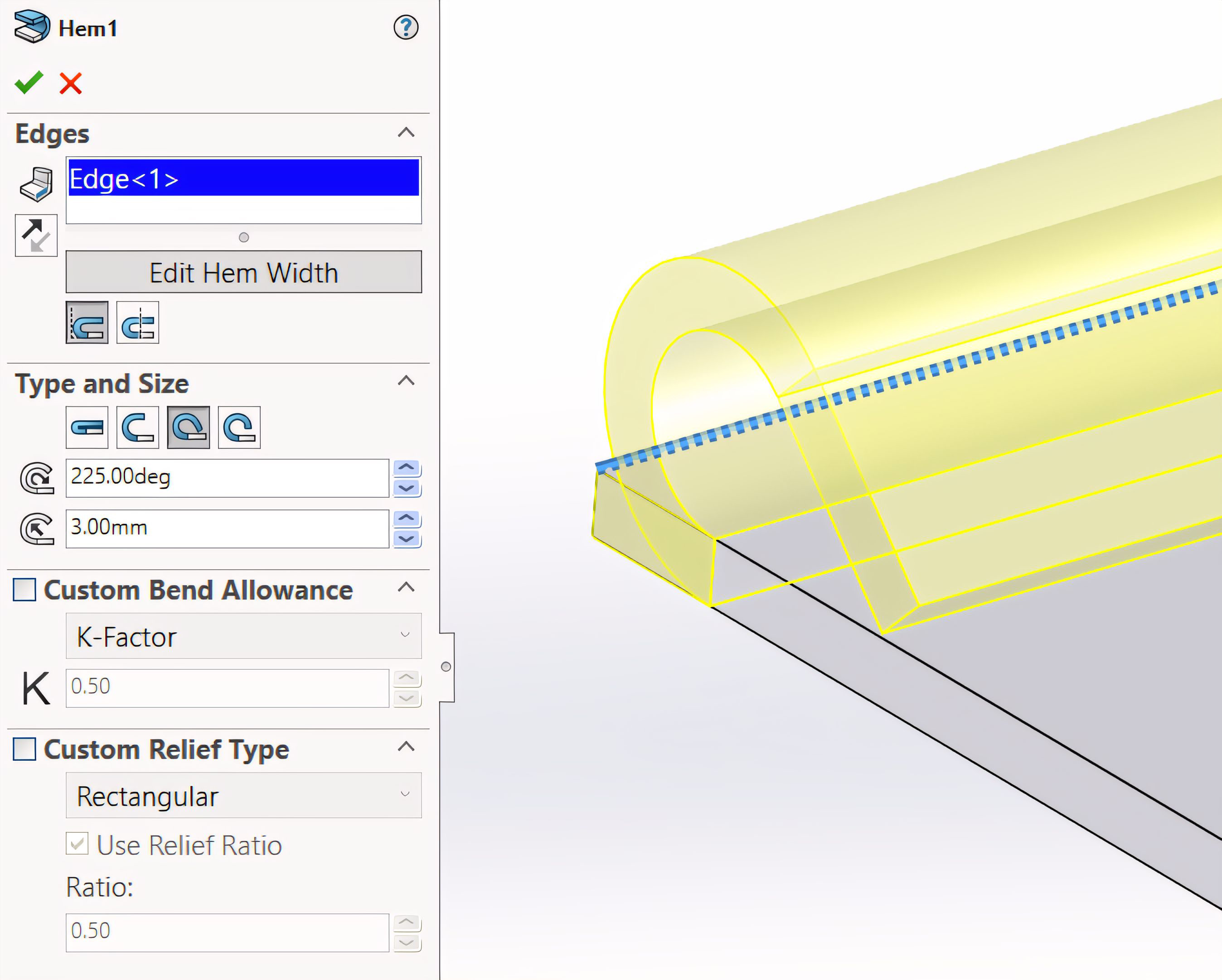 Obrobe in ojačitve (Hem)