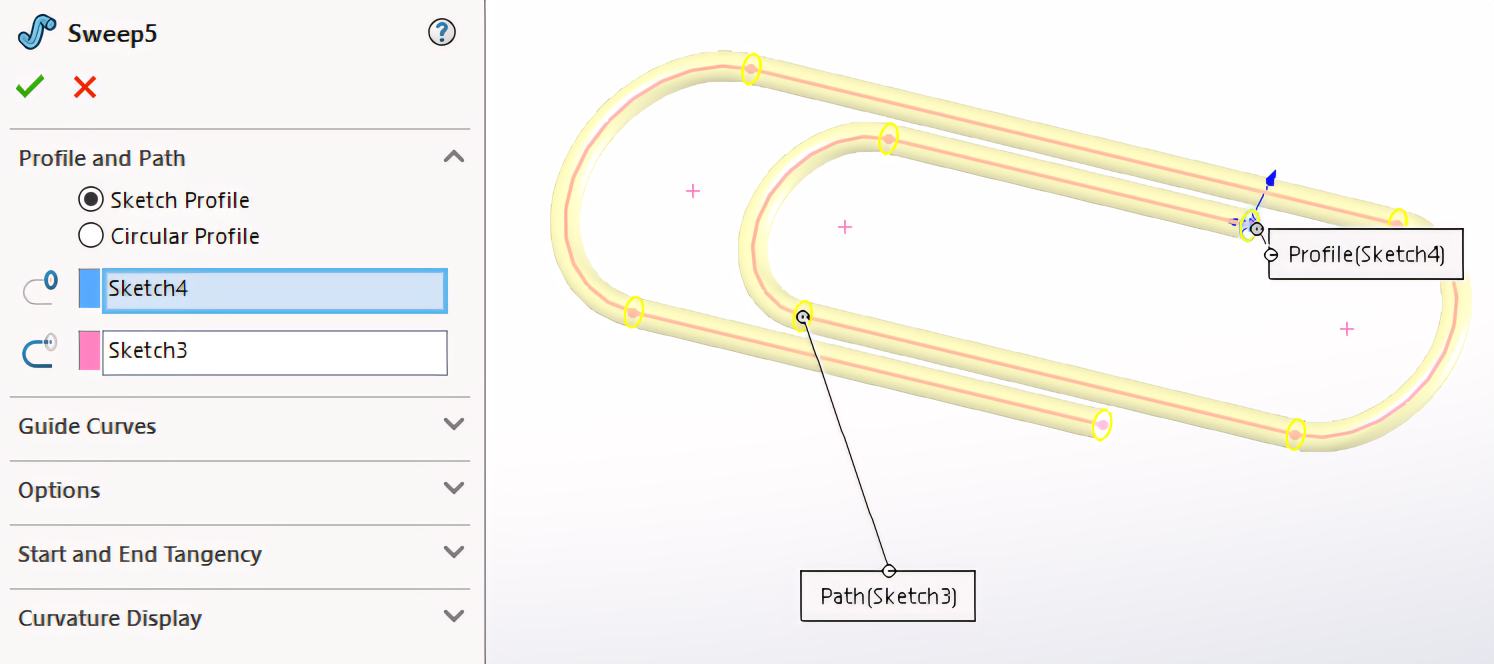Krivuljni izvlek (Swept Boss/Base)