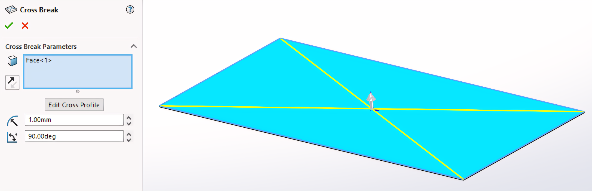 Križni prelom pločevine (Cross Break)