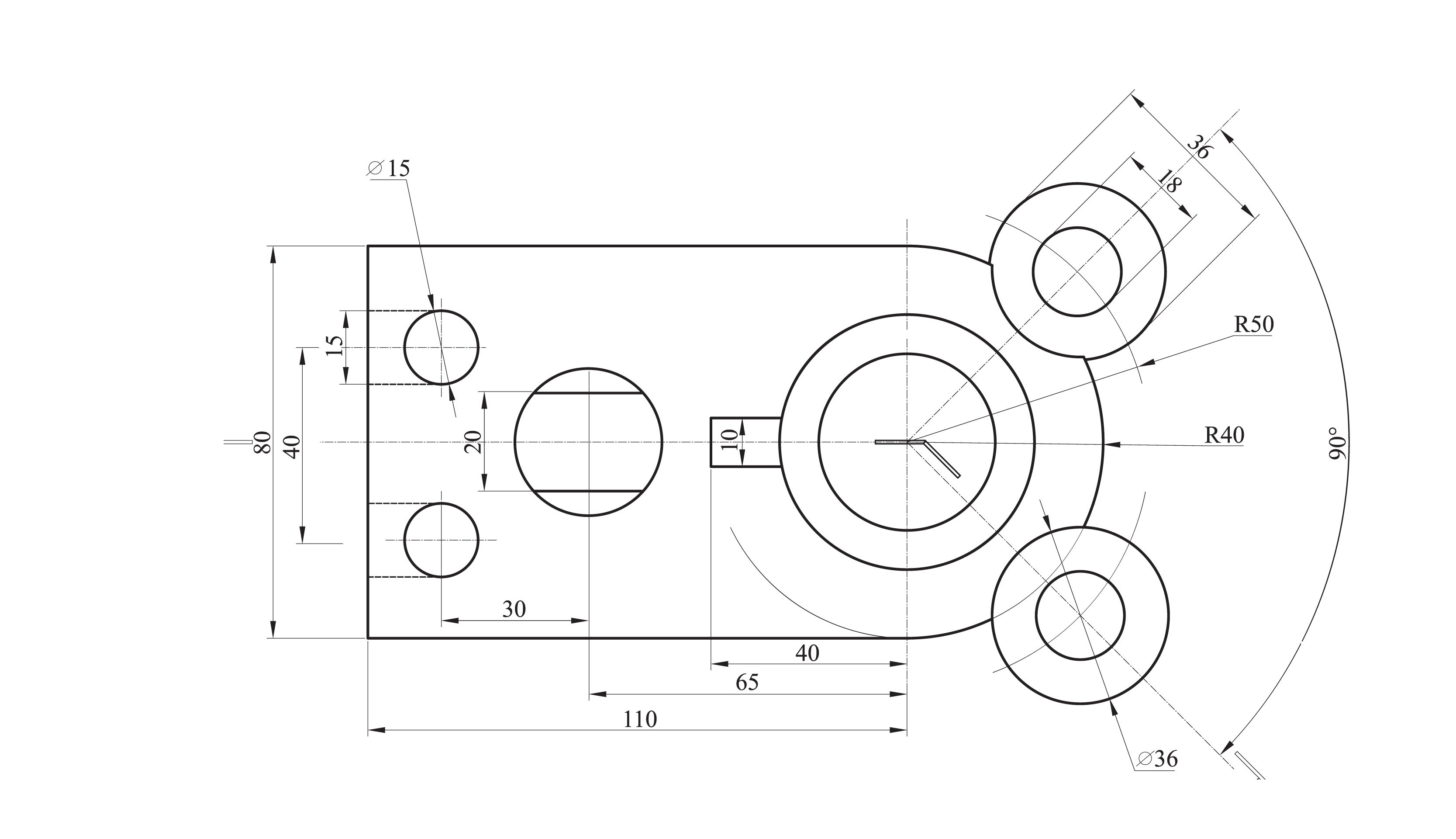 Kotiranje elementov skice (Smart dimension)